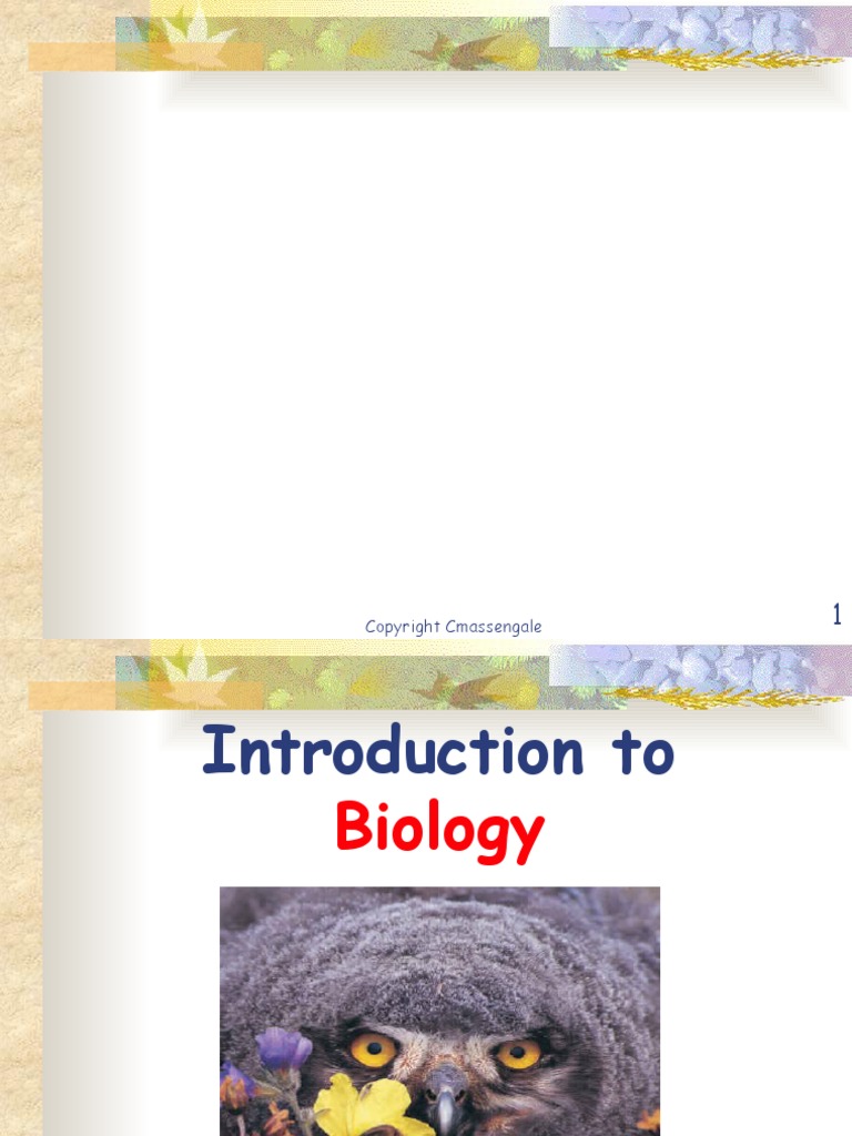 Lec1 Intro To Bio | PDF | Cell (Biology) | Organisms Lec1 Intro To Bio | PDF | Cell (Biology) | Organisms
