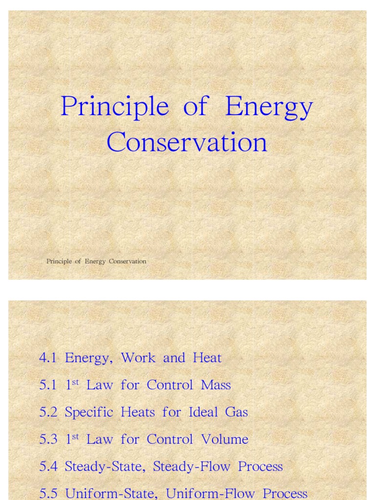 Principle of Energy Conservation | PDF | Heat | Heat Capacity