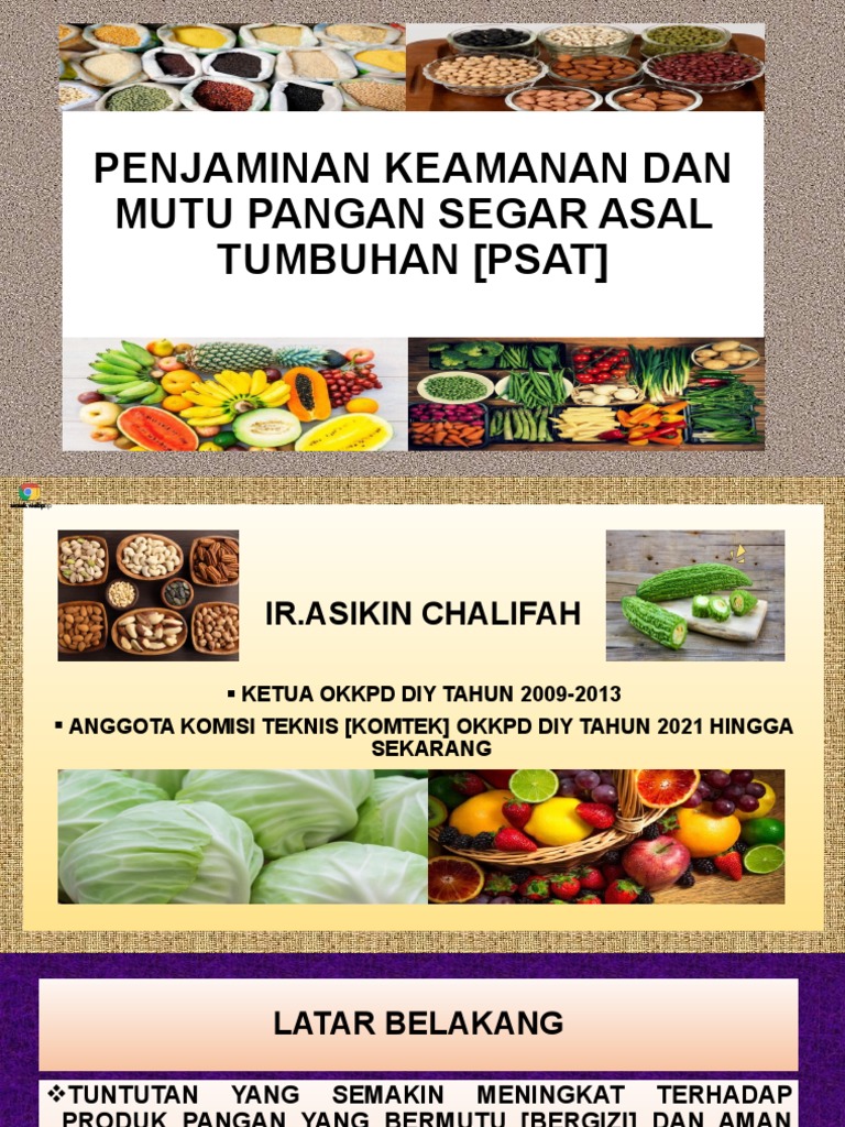 Penjaminan Keamanan Dan Mutu Pangan Segar Asal Tumbuhan | PDF
