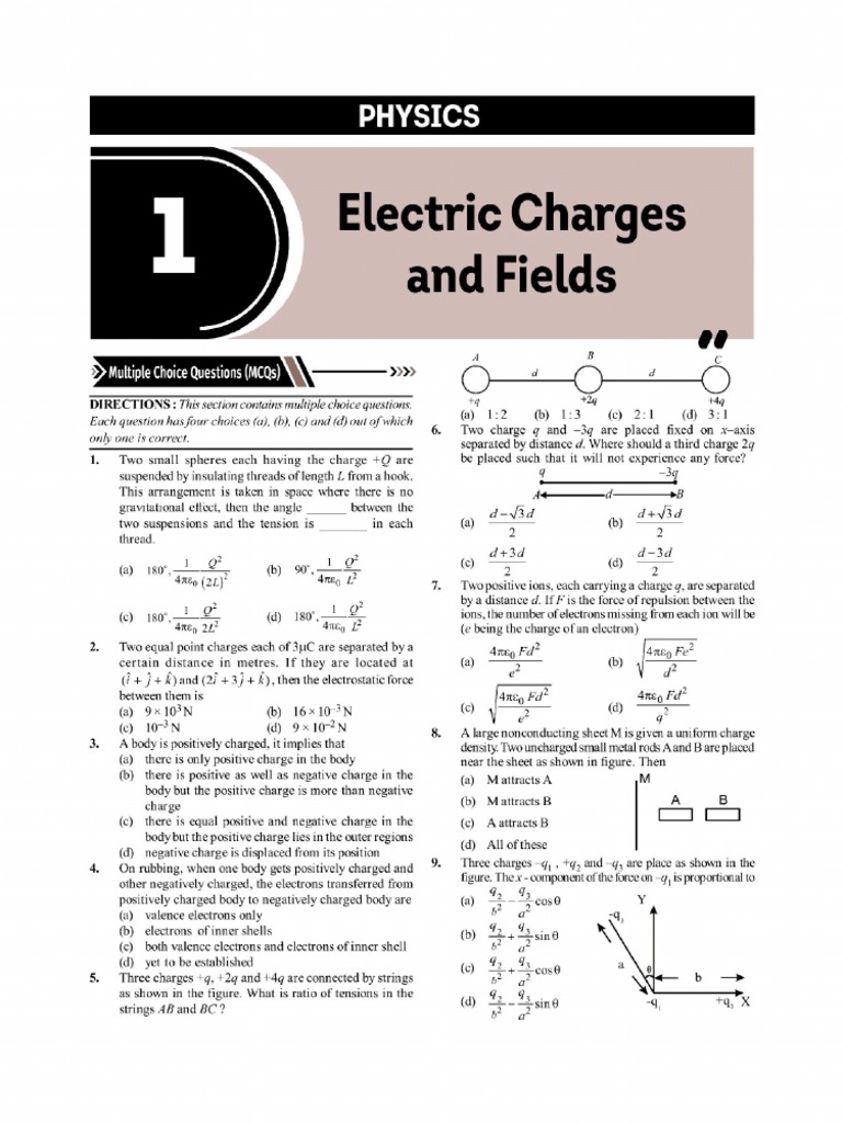 Electric Charges and Fields | PDF