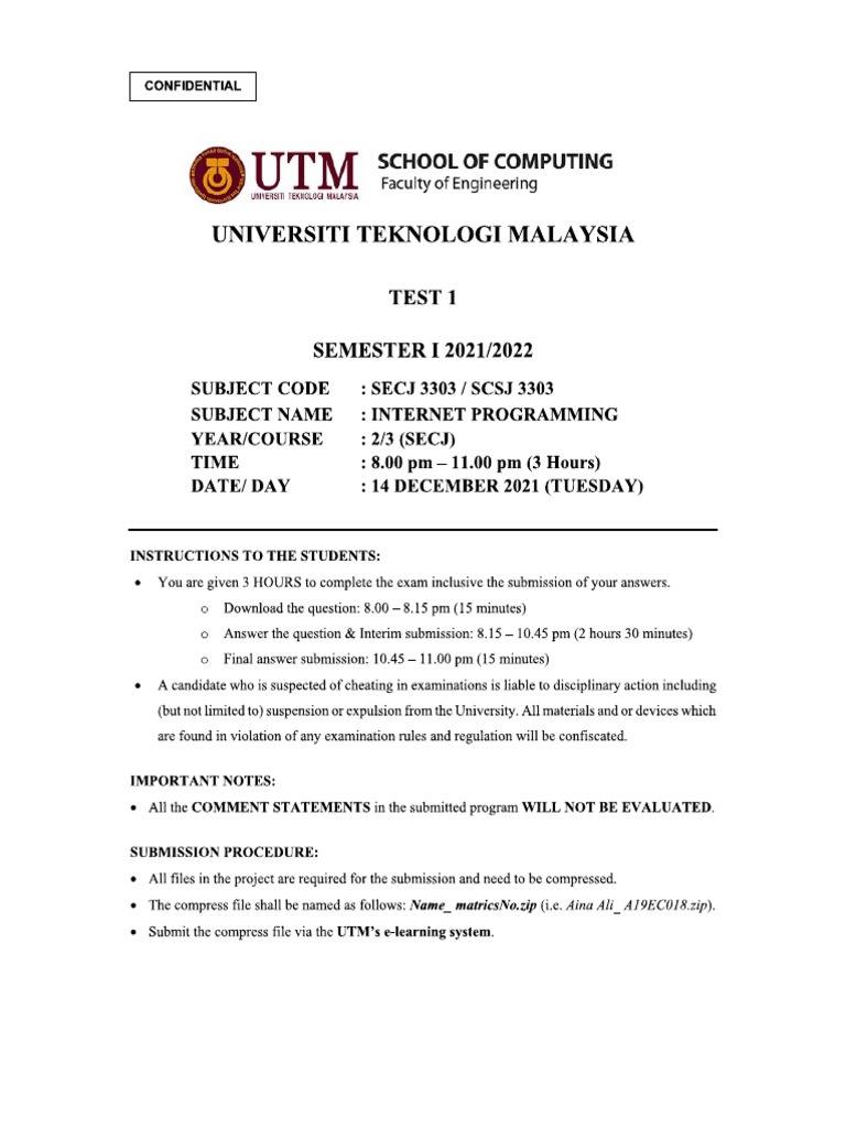 MidTermLabTest (2021) | PDF