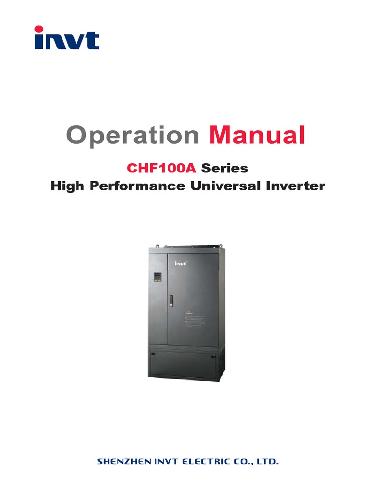 Chf100a Manual v1.0 en | PDF | Power Inverter | Electrical Network
