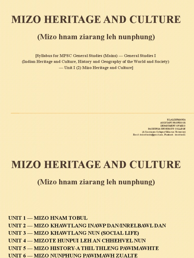 Mizo Heritage and Culture | PDF | Ethnicity | Demographics Of India