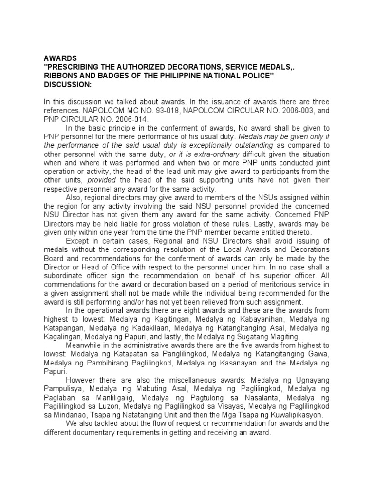 Prescribing The Authorized Decorations, Service Medals,. Ribbons and ...