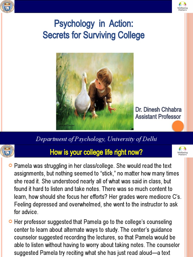 2 Secrets For Surviving College | PDF | Psychology | School Counselor