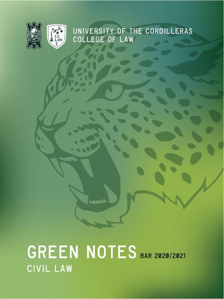 Civil Law Green Notes 2021 | PDF | Tort | Common Law