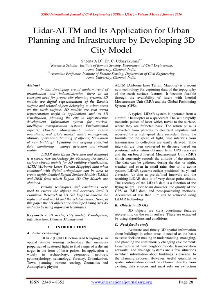 Lidar ALTM and Its Applications | PDF | Lidar | Science