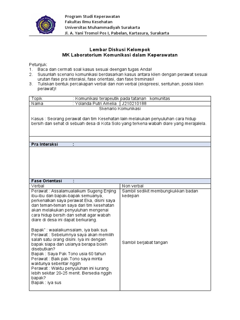 Yolanda Putri Amelia Skenario Lab Kom | PDF