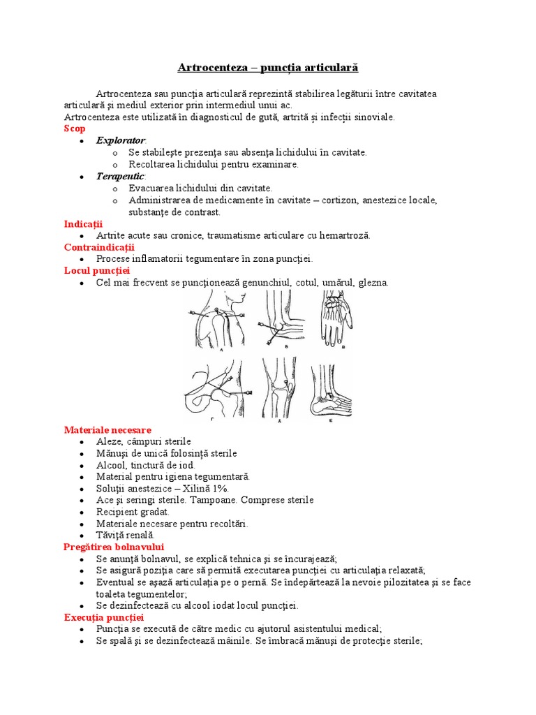 Punctia Articulara | PDF