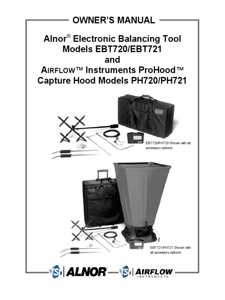 TSI Alnor EBT720 Manual | PDF | Pressure Measurement | Legal Liability