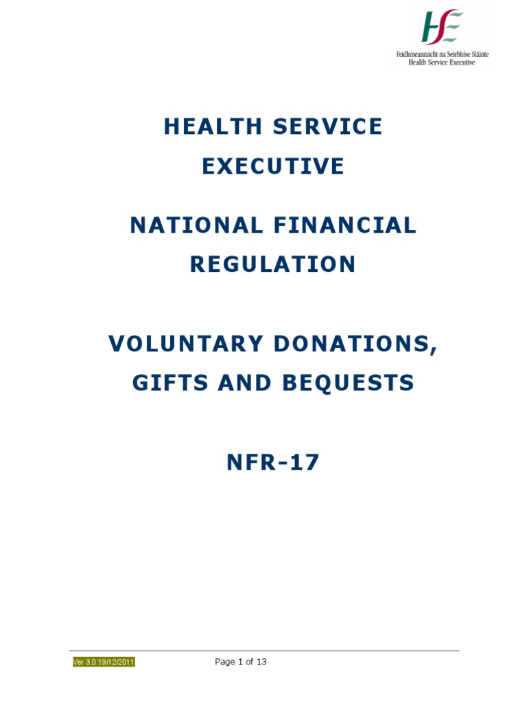 NFR 17 Voluntary Donations Gifts and Bequests | PDF | Fundraising ...