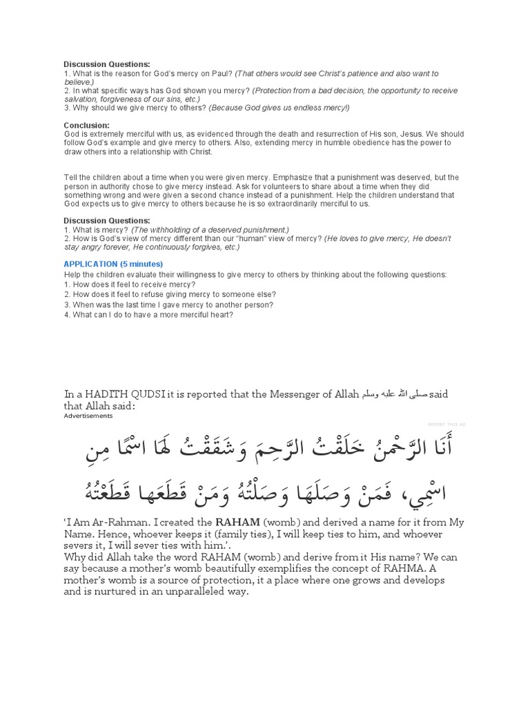 The Power of Mercy in Faith | PDF | Mercy | God