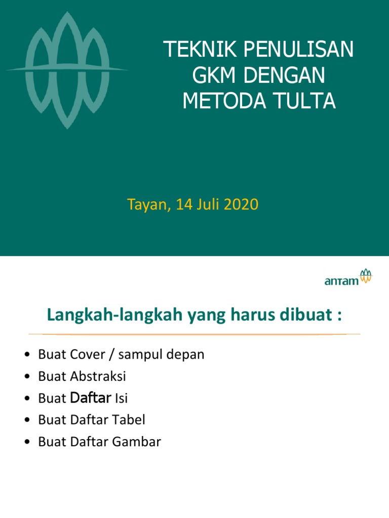 Teknik Penulisan GKM Tulta | PDF