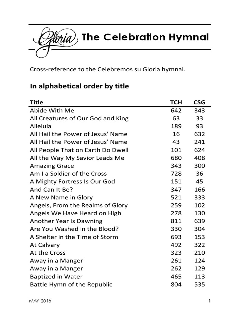 The Celebration Hymnal | Download Free PDF | Glory (Religion) | Jesus