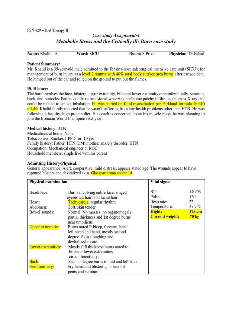 Case 4 Burn | PDF | Burn | Intravenous Therapy