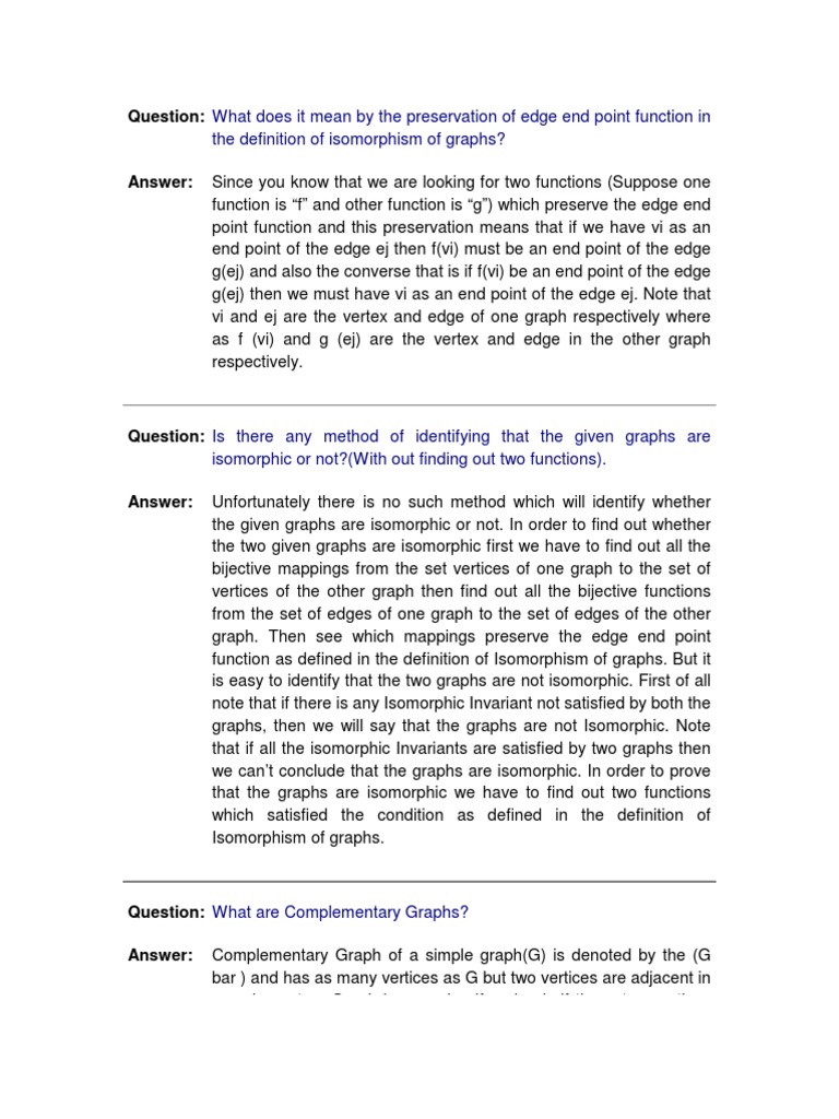 Understanding Graph Isomorphism Concepts | PDF | Graph Theory | Matrix ...