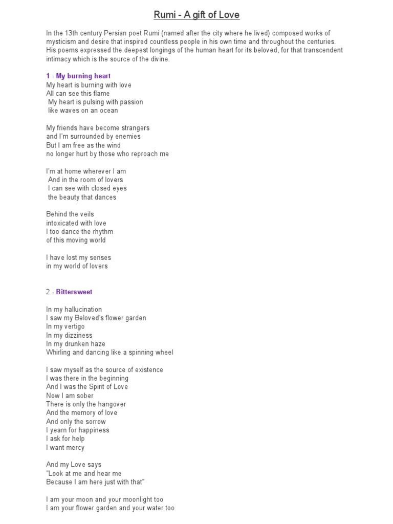RUMI-a Gift of Love | Download Free PDF | Love | Rumi