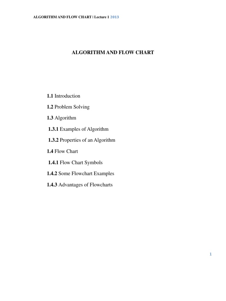Algorithm and Flow Chart | PDF | Algorithms | Control Flow