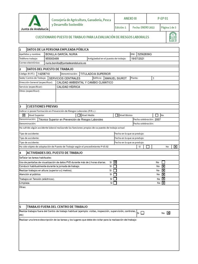 P-EP 01 - Anexo III | PDF