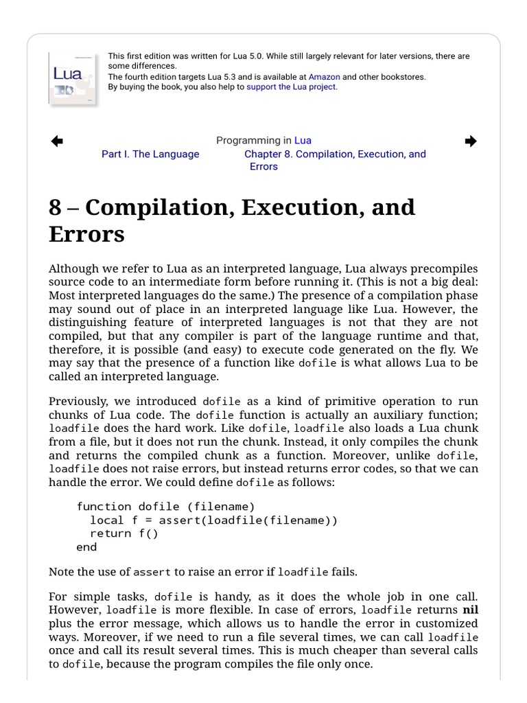 Programming in Lua - 8 | PDF