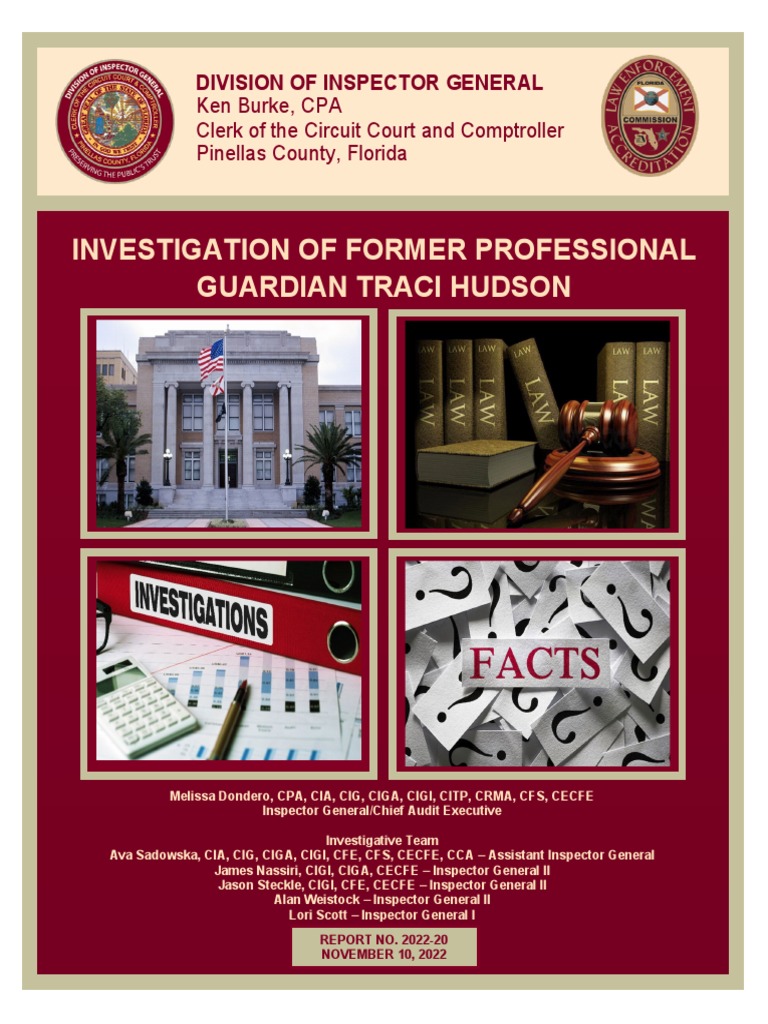 Report 2022-20, Investigation of Former Professional Guardian Traci ...
