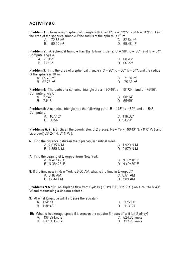 Ccactivity# 7 Hybrid | PDF | Sphere | Triangle