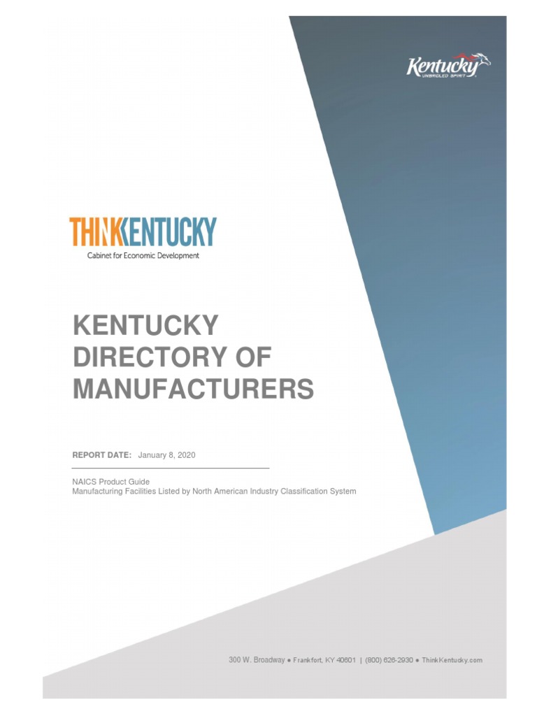 Kentucky Manufacturers Directory 2020 | PDF | Information | Flour
