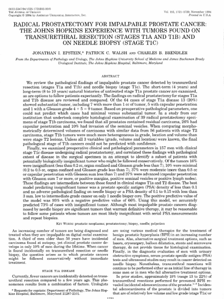 Radical Prostatectomy | PDF