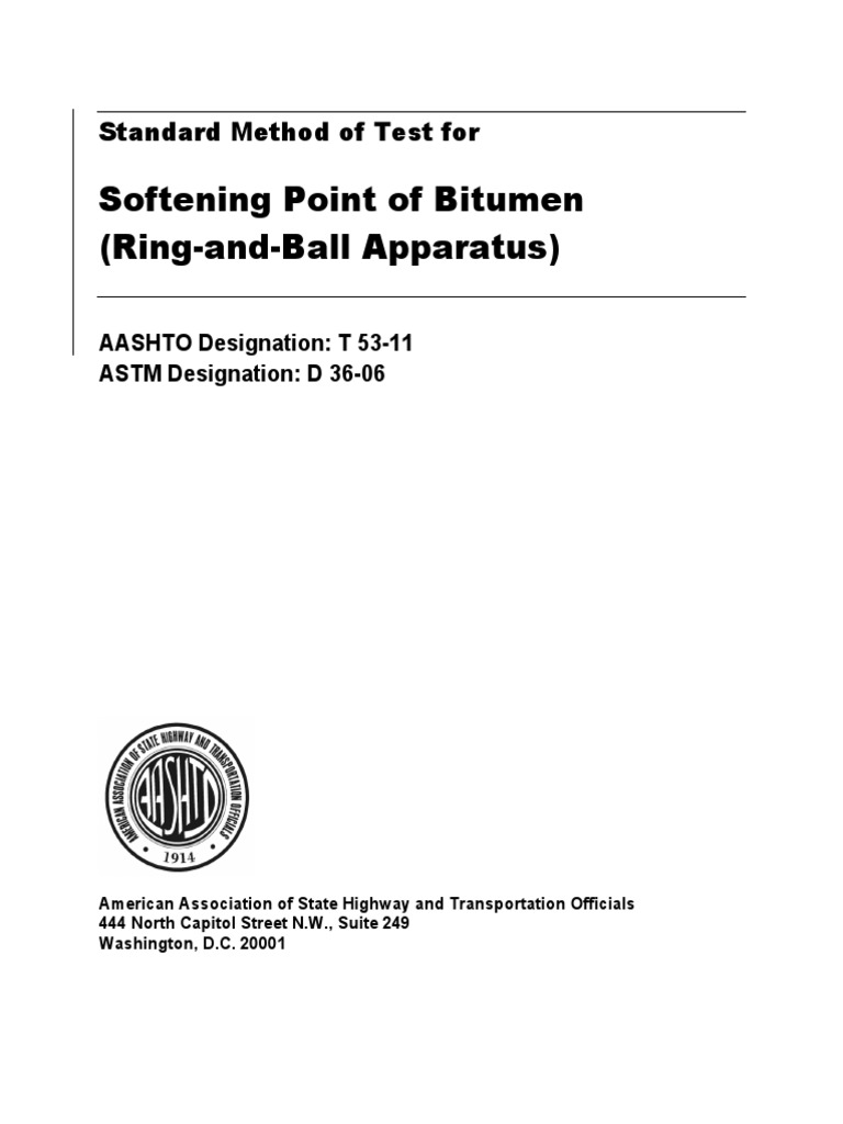 Aashto T 53 2011 | PDF | Thermometer | Temperature