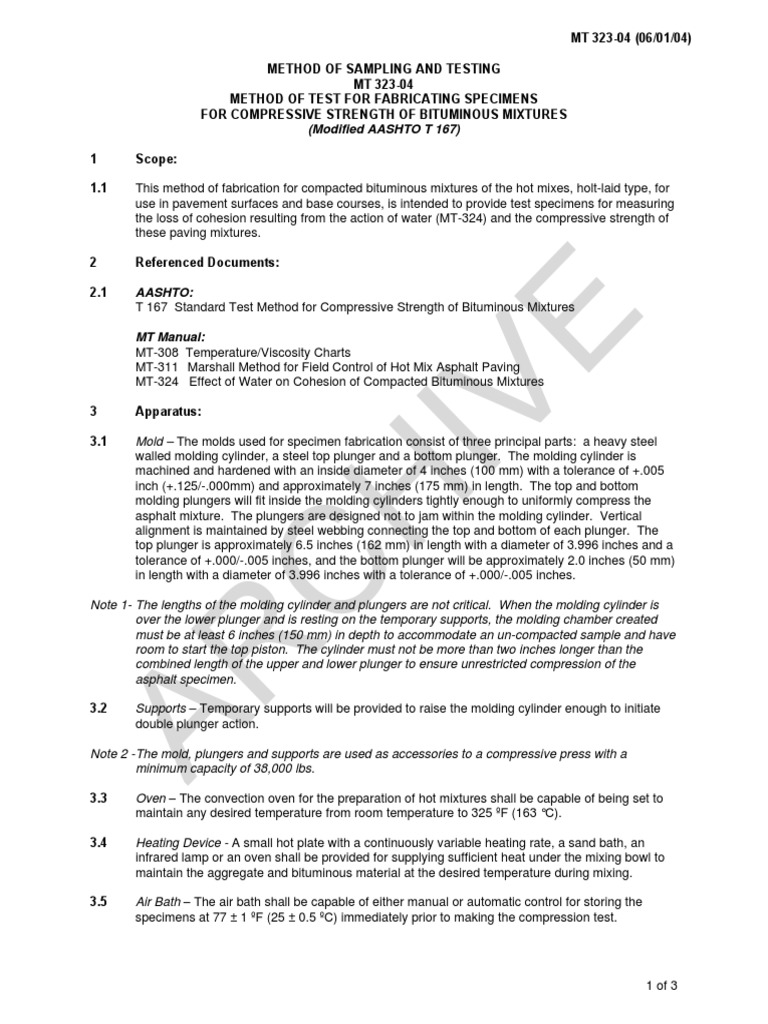 Aashto T 167 | PDF | Asphalt | Construction Aggregate