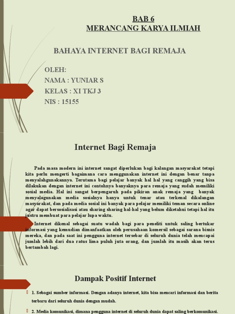 Bahaya dan Manfaat Internet untuk Remaja | PDF