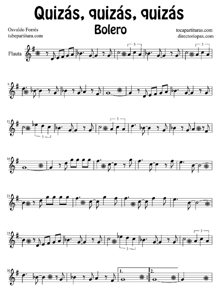 Quizas Quizas Quizas (Leadsheet) | PDF