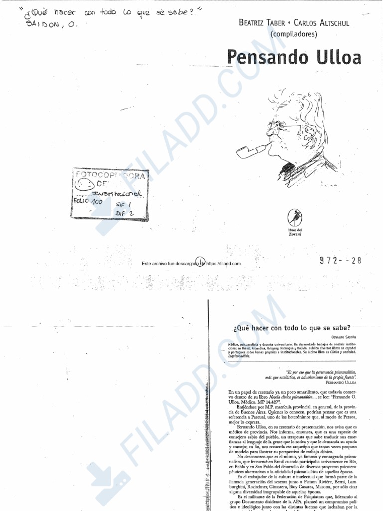 6.4-SAIDON (2005) Que Hacer Con Todo Lo Que Se Sabe | PDF