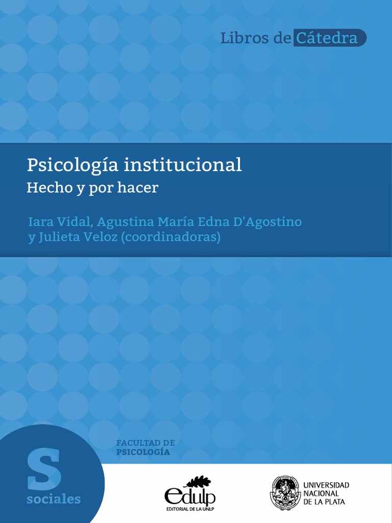 Psic Institucional - Hecho y Por Hacer | PDF | Sicología | Institución