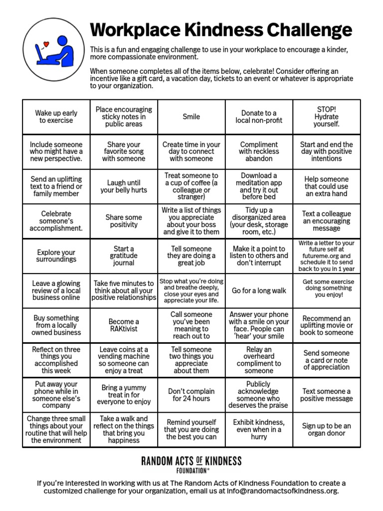 RAK Workplace Kindness Challenge | PDF