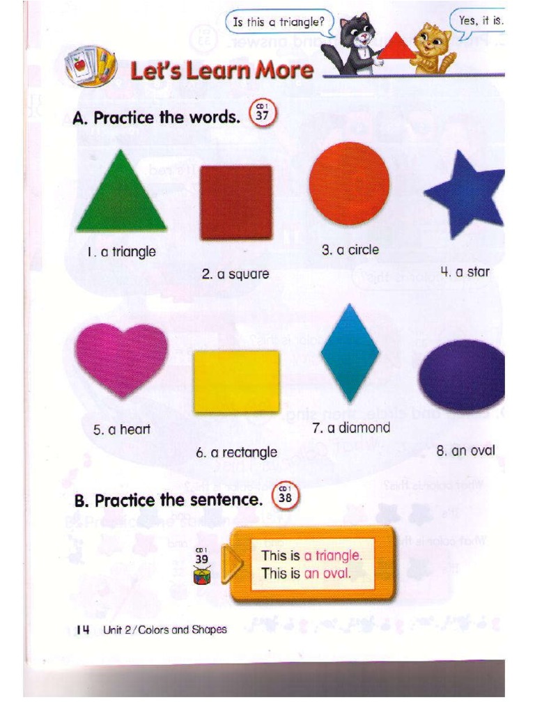 Lesson 4. Lets Go 1 SB U2 Colors and Shapes | PDF