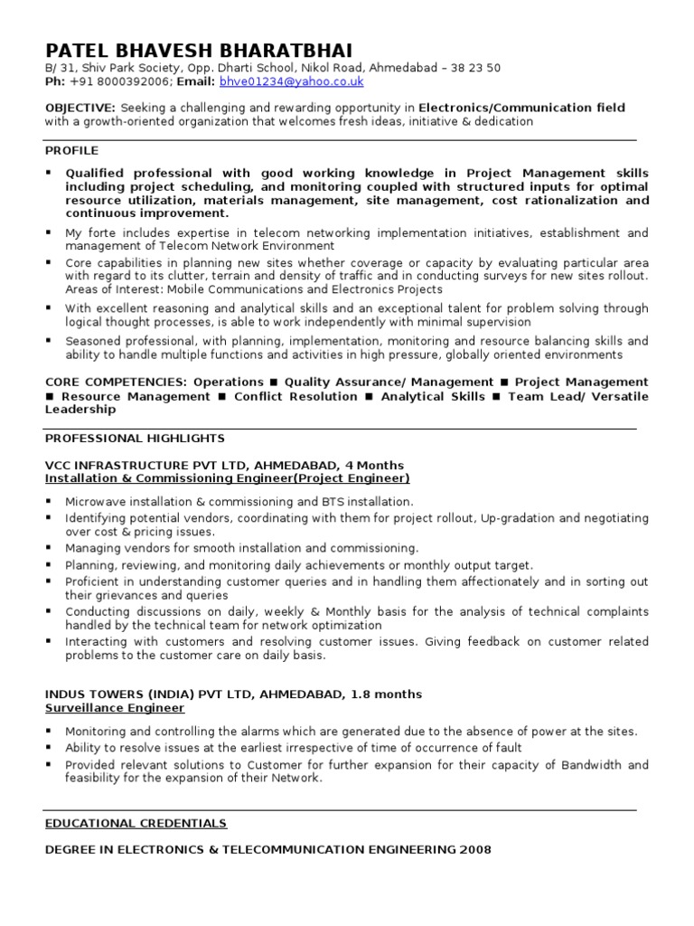 Bhavesh CV | Download Free PDF | Project Management | Science And Technology