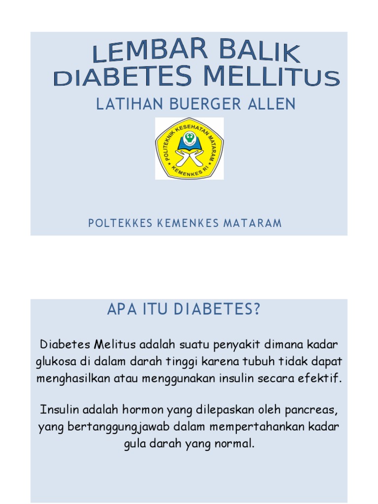 LATIHAN BUERGER ALLEN UNTUK DIABETES | PDF