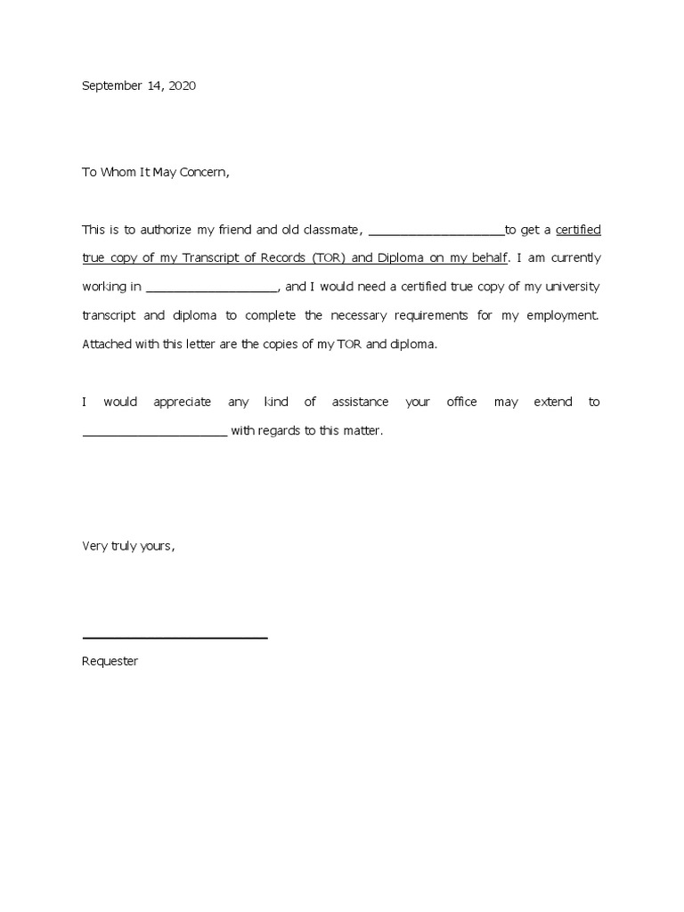 Authorization Letter Sample | PDF