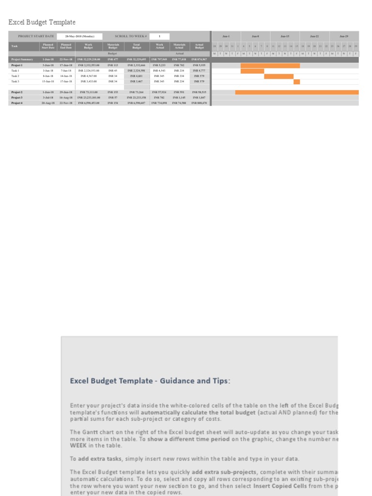 Excel Budget Template | PDF | Microsoft Excel | Computing