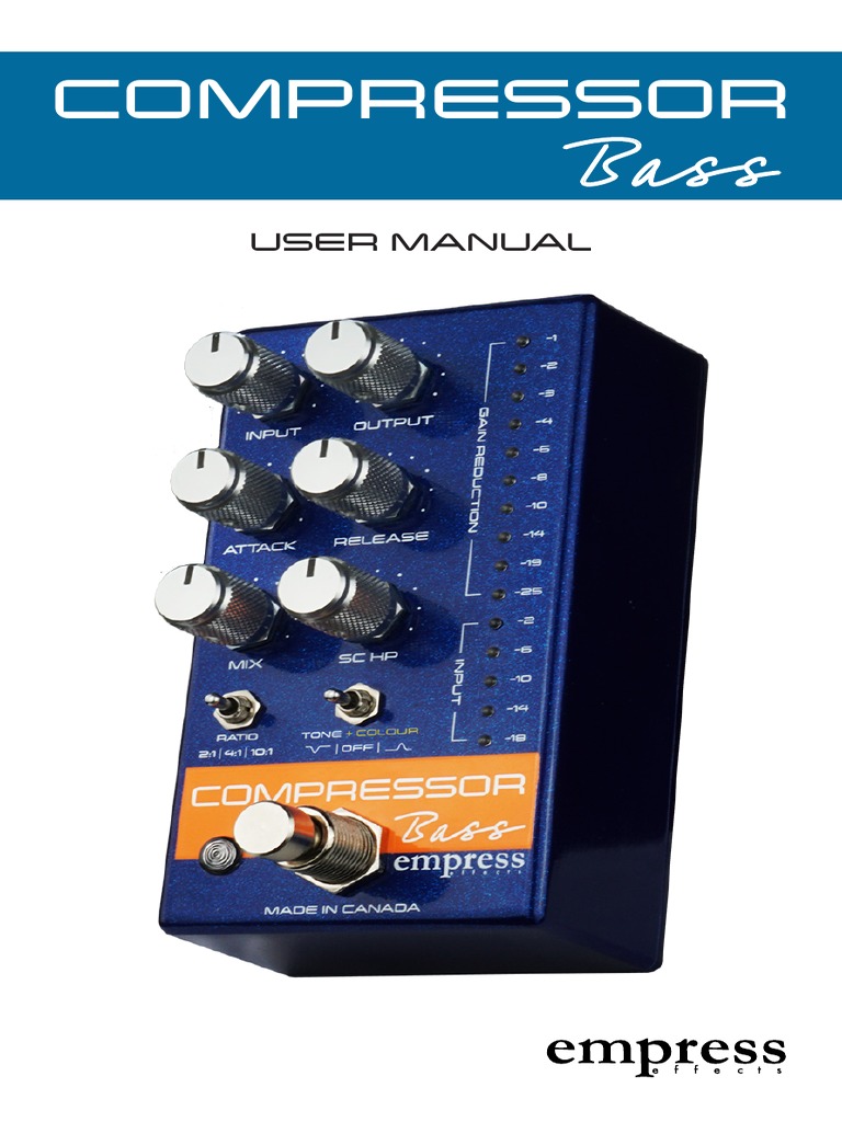 Empress Bass Compressor Manuel Utilisateur en 81366 | PDF | Sound Technology | Electromagnetism