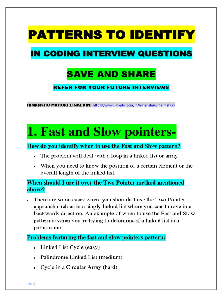Patterns In Coding Interviews 1667337437 Pdf Combinatorics Algorithms And Data Structures 
