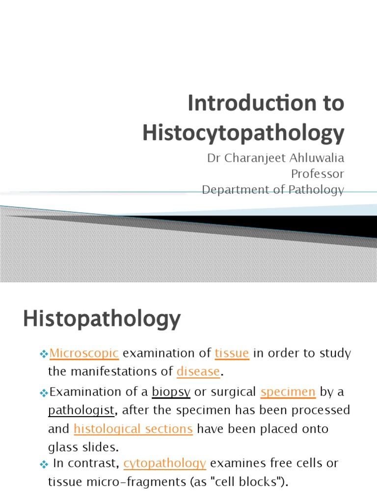 Introduction To Histopathology and Cytology | PDF | Histopathology ...