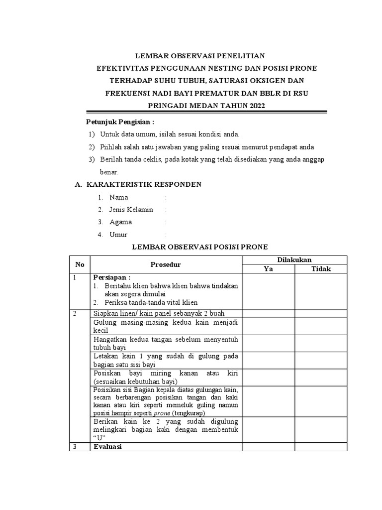 Lembar Observasi Penelitian | PDF