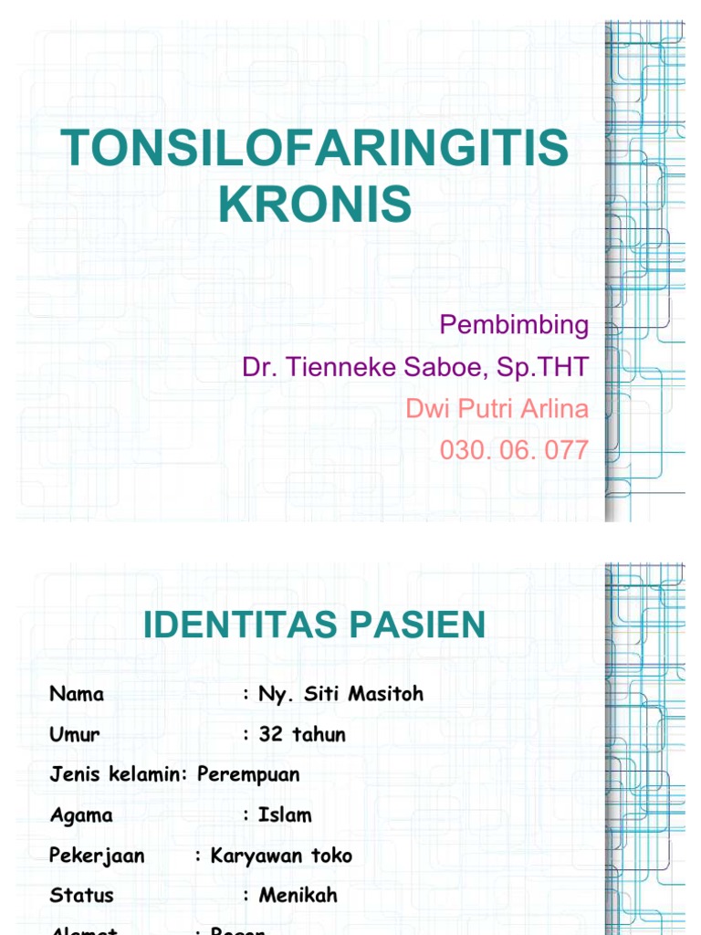 Tonsilitis Kronis | PDF
