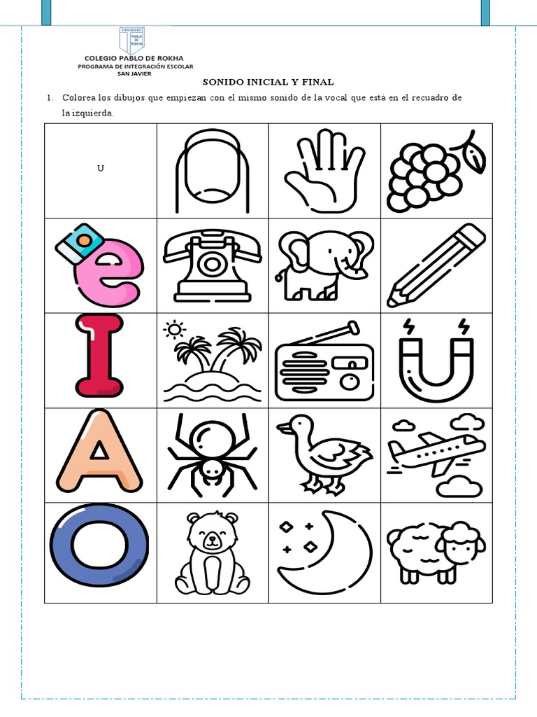 Sonido Inicial y Final | PDF