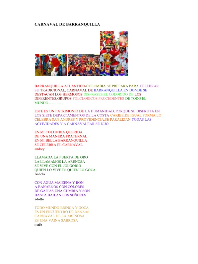 Coplas Carnaval de A | PDF