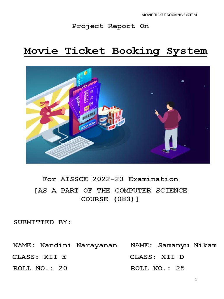 Movie Ticket Booking System Cs Project STD - Xii - Nandini Narayanan ...