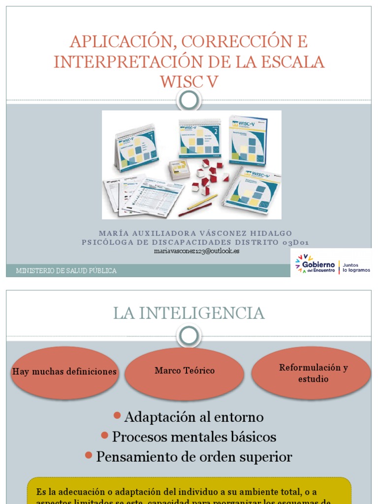 Curso de Aplicación WISC V | PDF | Inteligencia | Cociente de inteligencia