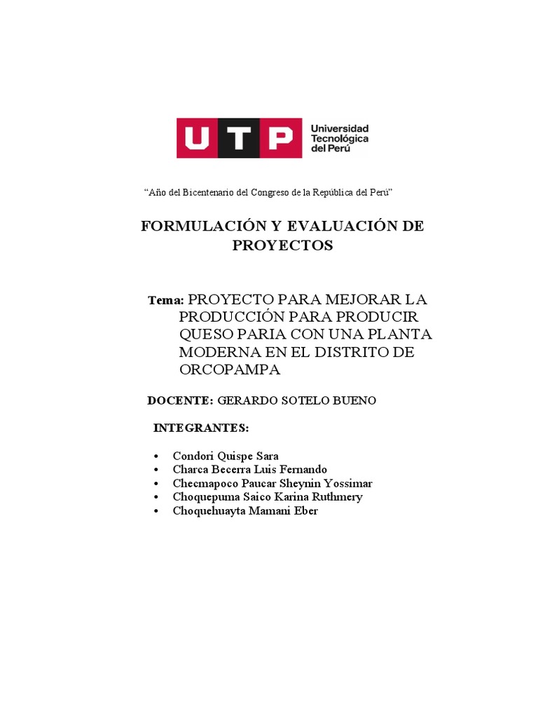 Formulación y Evaluación de Proyectos | PDF | Oferta (economía) | Regresión lineal
